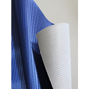 Carbon Fiber Marine Vinyl Fabric - 10 Colors - Sold by The Yard Waterproof PVC Upholstery Commercial Outdoor (Royal)