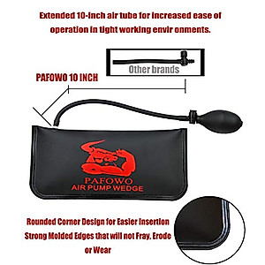 IMPROVED 3 Piece Commercial Grade Air Wedge Bag Pump Professional Leveling Kit & Alignment Tool Inflatable Shim Bag. 3 Sizes(Small, Medium, Large) for a Variety of Jobs. 300 LB Rating