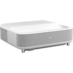 Epson EpiqVision Ultra Short Throw LS300 3LCD Smart Laser Projector, 3600 Lumens Color & White Brightness, HDR, Android TV, Yamaha Speakers, Bluetooth, Sports, Gaming, Movies - White (Renewed)