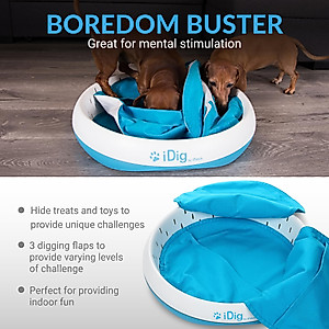 iFetch iDig Stay Dog Digging Toy, Interactive Sniff Mat for Dogs, Activity Treat Puzzle for Mental Stimulation and Enrichment