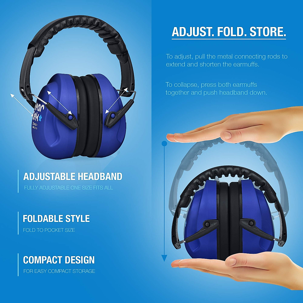 HEARTEK Noise Cancelling Headphones Kids Adult Earmuffs Shooting Ear Protection