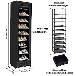 OYREL Shoe Rack, Sturdy Metal Shoe Rack Organizer,Narrow Shoe Rack,Shoe Racks for Closets,Shoes Rack,Shoe Stand,Shoe Shelf
