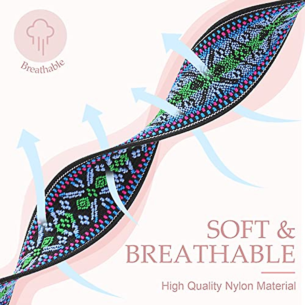 MHunter 5-Packs Elastic Bands Compatible with Fitbit Versa 2/ Versa/ Fitbit Versa Lite, Adjustable Nylon Replacement Straps Wristband for Fitbit Versa Smart Watch for Women and Men B/G/GrArr/At P/At G