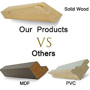 8x10 Grain Picture Frames Nature Solid Wood 6 Pack for Wall Mounting and Tabletop Display