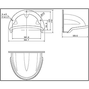 SDS DS-1250ZJ Universal Sun Rain Shade Camera Cover Shield for Cover Shield for Nest/Ring/Arlo/Dome/Bullet Outdoor Camera (1 Pack, Black)