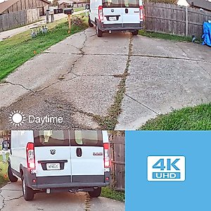 SV3C 4K POE IP Camera Outdoor POE Cam with Motion Detection, Night Vision, Metal Shell IP67 Waterproof, One-Way Audio, H265, H264, Support Danale APP, Bule Iris, RTSP, Onvif Conformant, Cloud Storage