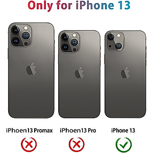 Diverbox for iPhone 13 Case [Shockproof] [Dropproof] [Tempered Glass Screen Protector + Camera Lens Protector],Heavy Duty Protection Phone Case Cover for Apple iPhone 13 (Blue)