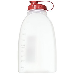 Rubbermaid 071691309215 1776349 2 Quart Servin' Saver Bottle, 1-Pack, Red, Plastic