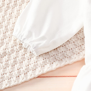 Aimaopao Baby Girl Floral Clothes Set Toddler Girls Long Sleeve Tops and Pants Kids 2Pcs Outfits Clothing (Buttons&Flowers, 4-5T)