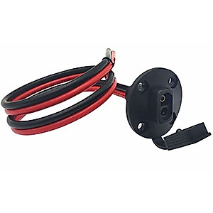 Halokny 10AWG Solar SAE Socket sidewall Port, 2 Feet SAE Solar Quick Connect Panel Flush Mount Plug Cable, Weatherproof SAE Extension Cable, with 4 Screws, for Automobile and Solar Panel