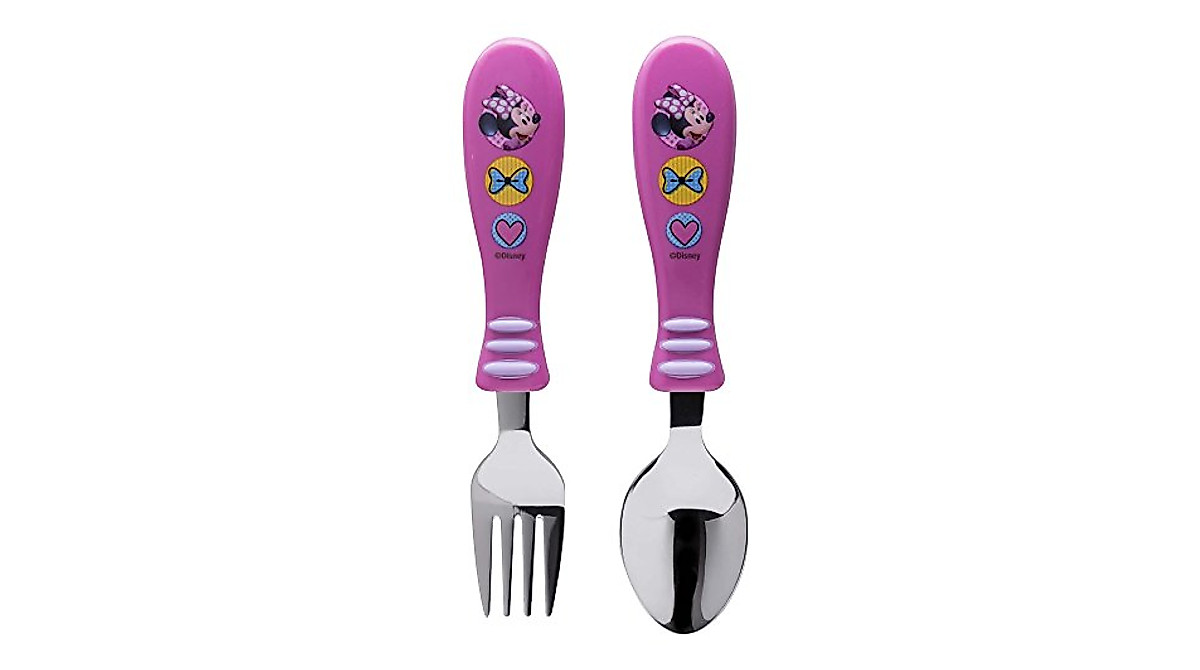Minnie Mouse Flatware Set for Toddler| Easy Grips