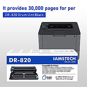 iamstech DR820 DR-820 Drum Unit Compatible Replacement for Brother DR820 DR 820 for Brother HL-L6200DW MFC-L5850DW MFC-L5900DW HL-L5100DN L5850DW L5200DW L5900DW L5700DW L6200DW Printer 1 Pack Black