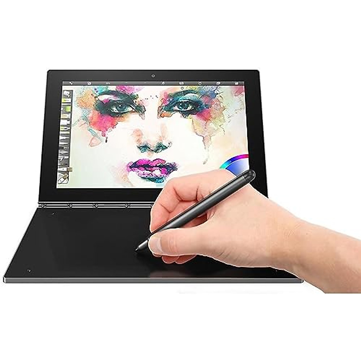 LENOVO Yoga Book 10.1" Full HD Touchscreen IPS (1920x1200) 2-in-1 Tablet PC, Intel Atom x5-Z8550 Processor, 4GB RAM, 64GB SSD, Bluetooth, Halo Keyboard, Stylus, Android 6.0.1 Marshmallow- Grey