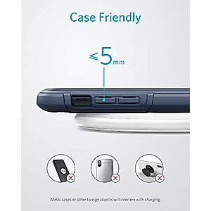 Anker Wireless Charging Station, 2 in 1 PowerWave+ Pad with Holder for Apple Watch 5/4/3/2, Wireless Charger for iPhone 13, 13 Pro, 13 Mini, 12, 12 Pro Max, 11, AirPods (No Apple Watch Charger)