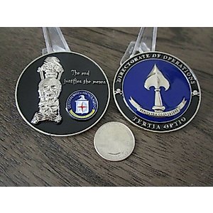 Oneworldtreasures CIA Directorate of Operations Clandestine End Justifies The Means Challenge Coin