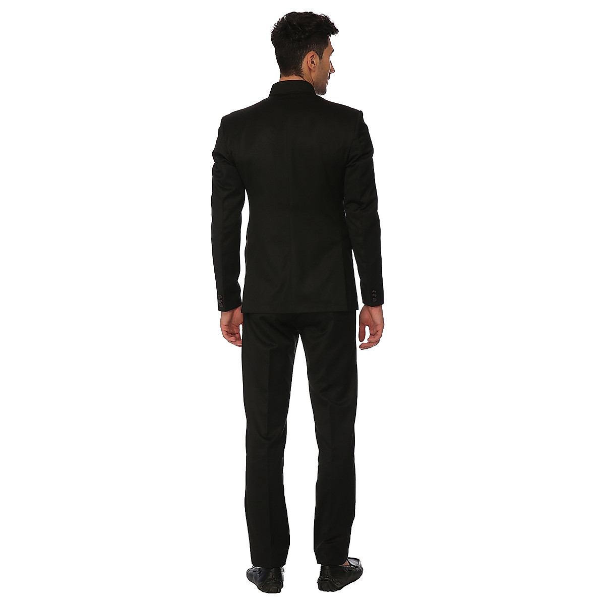 Men's Ethnic Contemporary Wedding Bandhgala Jodhpuri Suit Set-3 Colors Available Black