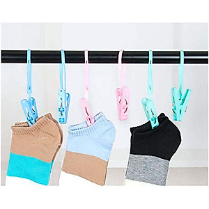 20 Pcs Travel Hangers with Clips- Portable Folding Clothes Hangers Travel Accessories Foldable Clothes Drying Rack for Travel