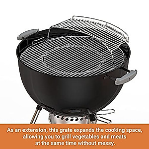 only fire Stainless Steel Warming Cooking Rack Fits for Charcoal Kettle Grills Like Weber,Char-Broil and Ceramic Grills Like Large Big Green Egg,Kamado Joe Classic,Pit Boss K22,Louisiana K22,17 3/4"