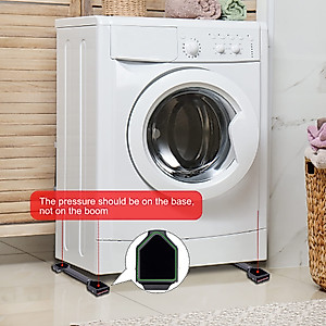 Appliance Mover, Large Adjustable Base with Wheels (2 pcs), Extendable Appliance Roller with Universal Wheels for Washer and Dryer, Wheels for Furniture, Heavy Duty Appliance Dolly Mobile Rollers