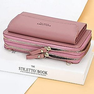 Mn&Sue Small Cellphone Crossbody Shoulder Bag Purses for Women, Lightweight Card Holder Wallet Purse and Handbag (Blue)