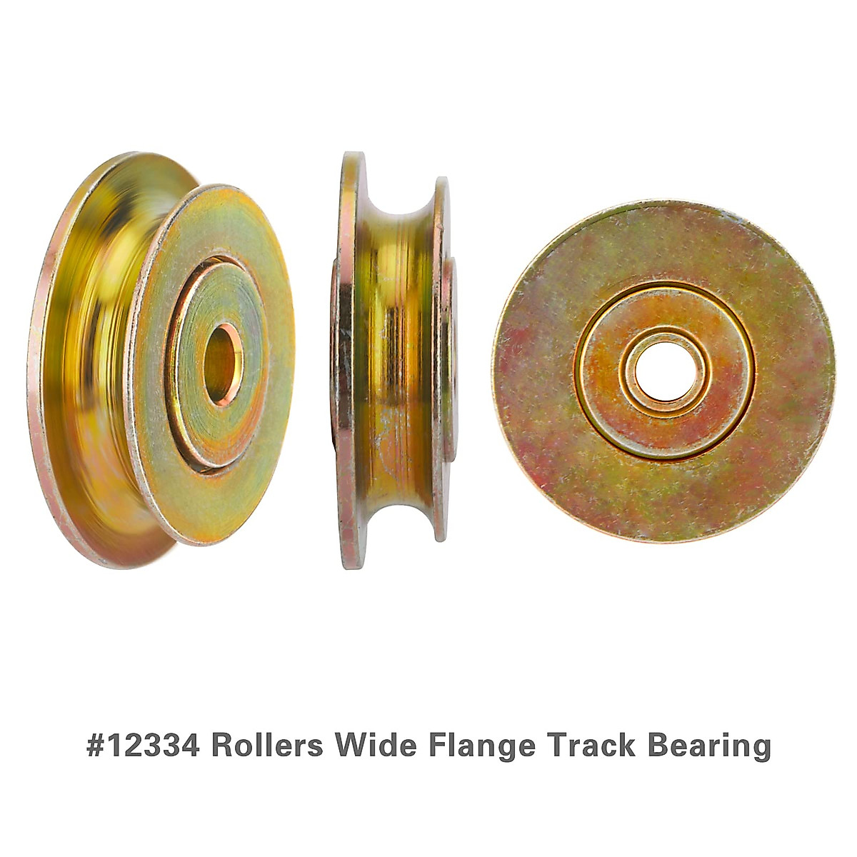 Upgrade Cut-Off Flange Track Bearing Kit Replacement for Tapco Pro & Max 12334 Rollers, 12364 Screws, 10094 Lock Nuts Alloy Steel