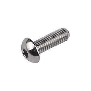 Wanyifa Titanium Ti Water Bottle Cage M5x8 10 12 15mm Bolt Button Head Allen Key Screws Pack of 10 (Silver, M5x15mm)