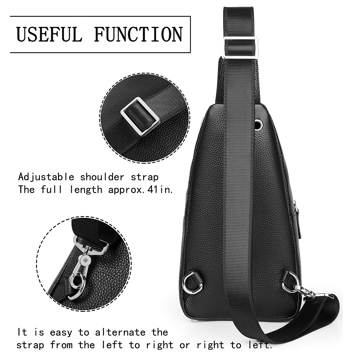 FSD.WG sling Backpack for Men Chest Bag Crossbody Shoulder Bags Travel Bag Purse for Men with Water Resistant