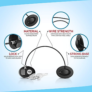 Child Safety Lock for Refrigerator, Cabinet, Drawer, Freezer & Door with 4 Extra Strong Adhesives - Black by HavenHause (1 Pack)