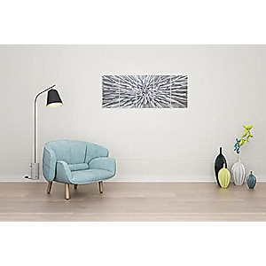 SYGALLERIER Metal Flower Wall Decor Hand Crafted Floral Artwork in 5 Pieces Modern Botanical Pictures on Aluminum 3D Art for Living Room Bedroom Bathroom Decoration