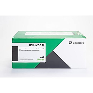 Lexmark, LEXB341X00, B341X00 Extra High Yield Return Program Toner Cartridge, 1 Each, Black