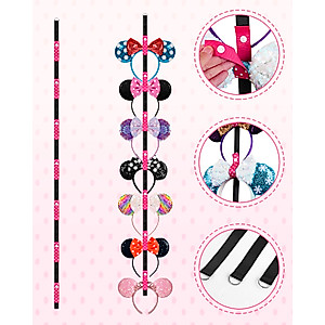 3 Pcs Mouse Ears Holder, Mouse Ear Headband Holder Organizer, Headband Storage Display Stand, Hanging Hair Accessory Rack for Girls Room Wall Decor