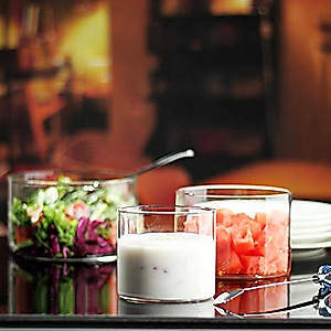 LUXU Glass Salad Bowl Set of 3 Glass,1 of 46OZ Salad Bowl,1 of 29 OZ Mixing bowl,1 of 15 OZ Fruit Bowl