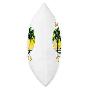 Fun Boca Ciega Bay Florida Souvenirs Boca Ciega Bay Florida Palm Trees Beach Vacation Throw Pillow, 16x16, Multicolor