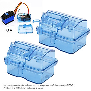 Dilwe 2Sets RC Radio Receiver Protector,Durable Waterproof RC Receiver Box Radio Receiver Protector Upgrade Parts or RC Car Boat