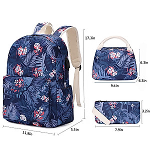 Natayoo Water Resistant Laptop Backpack College Backpack for Women with USB Charging Port and and Headphone Interface, Casual Daypack