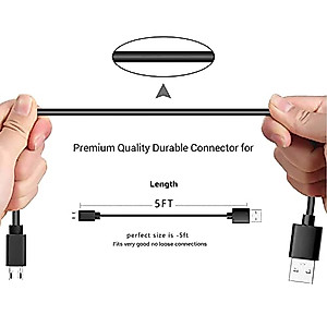 Wall Charger USB Charging Cable Cord fit for LG Classic l125dl Wine 2, Alcatel Cingular Flip 2/3, Go Flip 3 Flip V, Quick Flip, Smart flip TCL A1 A2 A507DL,Kazuna eTalk, Doro 7050 626 618 610 680 605