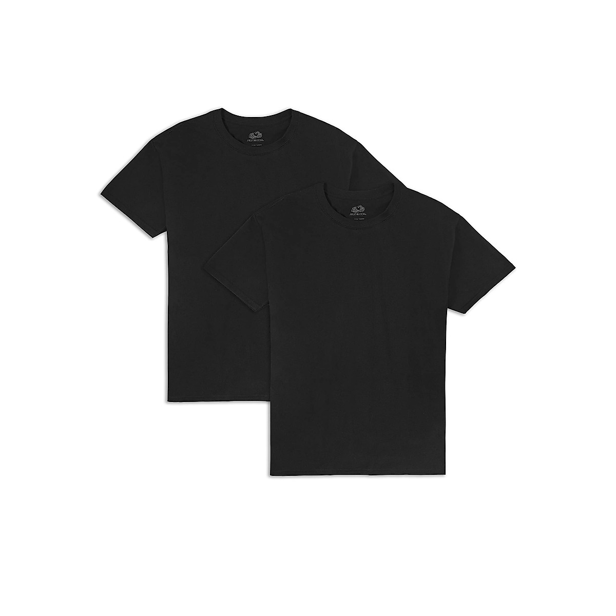 Fruit of the Loom mens Eversoft Cotton T-shirts (S-4xl), Crew - 2 Pack Black, Large US