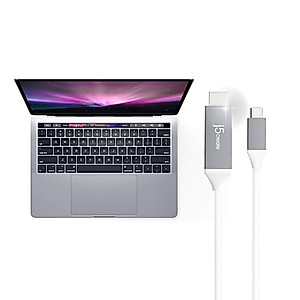 j5create USB Type C to 4K@60Hz HDMI 6ft Cable with HDMI ATC Certificate,Compatible with Thunderbolt 3/4, MacBook Pro/Air, iPad Pro, iPad Air 4, ChromeBook and More (JCC153G)