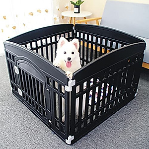 PET SHINEWINGS 4-Panel Pet playpen with Door,Dog playpen Indoor and Outdoor,Dog frence playpen Cat Dog Kennel for Medium and Small Dogs
