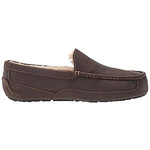UGG Men's Ascot Slipper, Tan Leather, 10