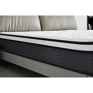 US Pride Furniture Premium 10 Inch Queen Hybrid Mattress, Medium Firmness, Enhanced Lumbar Support, Pillow Top Comfort, and Hypoallergenic Design, Bed in a Box