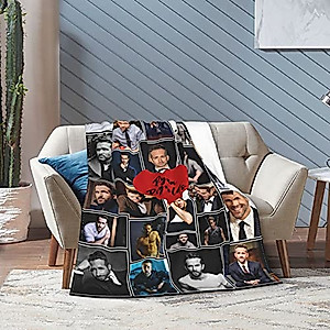 Throw Blanket Ultra-Soft Cozy Throw Blanket Flannel Blankets for Couch Bed Living Room (Black, 50"X40")