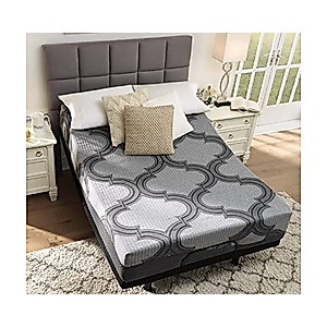 Signature Design by Ashley 1100 Series Traditional 11 Inch Firm Mattress in a Box for Pressure Relief, Queen, Light Gray