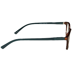 Foster Grant Women's Elodie Round Reading Glasses, Brown Tortoise/Transparent, 59 mm + 2.5