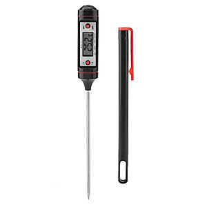 Digital Meat Thermometer, Akozon WT-1 Instant Read Digital Thermometer Probe Electronic Kitchen BBQ Food Meat Temperature Gauge Tester for Grilling BBQ Smoker Chefs