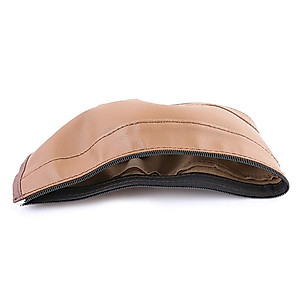 Flybloom Baby Stroller Armrest Protector Washable Pram Stroller Handle Bar Grip Case Cover PU Leather Protective Accessories,Brown