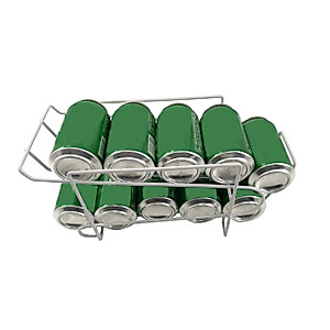 FixtureDisplays® Stylish Soda Can Beverage Dispenser Rack, Dispenses 10 Standard Size 12oz Soda Cans and Holds Canned Foods 16938-NF