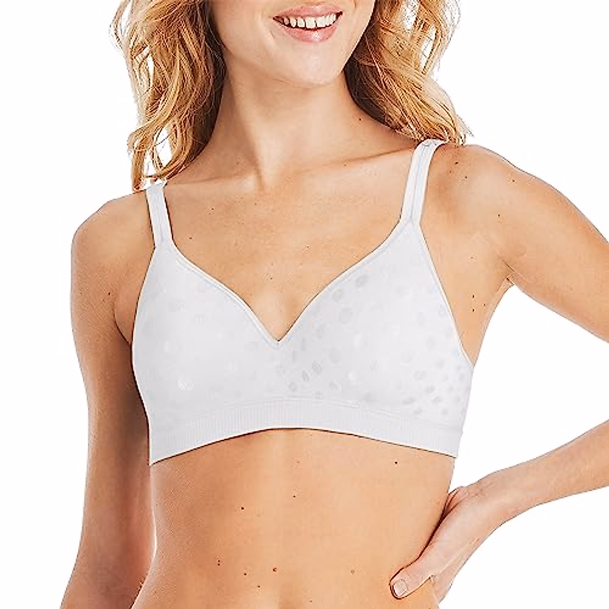 Hanes Wireless Bra, Seamless Bra with Full Coverage, Comfort Flex Wirefree, Perfect Coverage (Smart Sizes XS to 3XL)