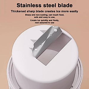 Ice Shaver, Slushie Maker with 4pcs Ice Mold, Portable Ice Shaver for Home Use, Shaved Ice Maker Machine for Snow Cones, Frozen Cocktails, Flavored Health