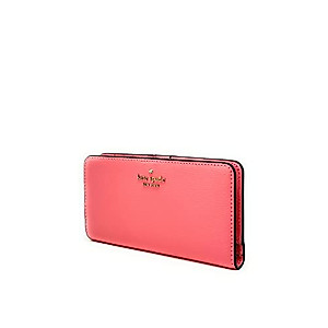 Kate Spade New York Darcy Large Slim Bifold Leather Wallet In Peach Nactar/Gold